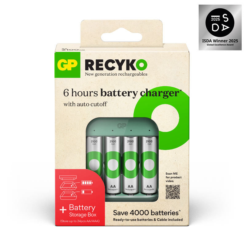 GP Recyko rechargeable battery starter kit – Includes Charger (B423 ...