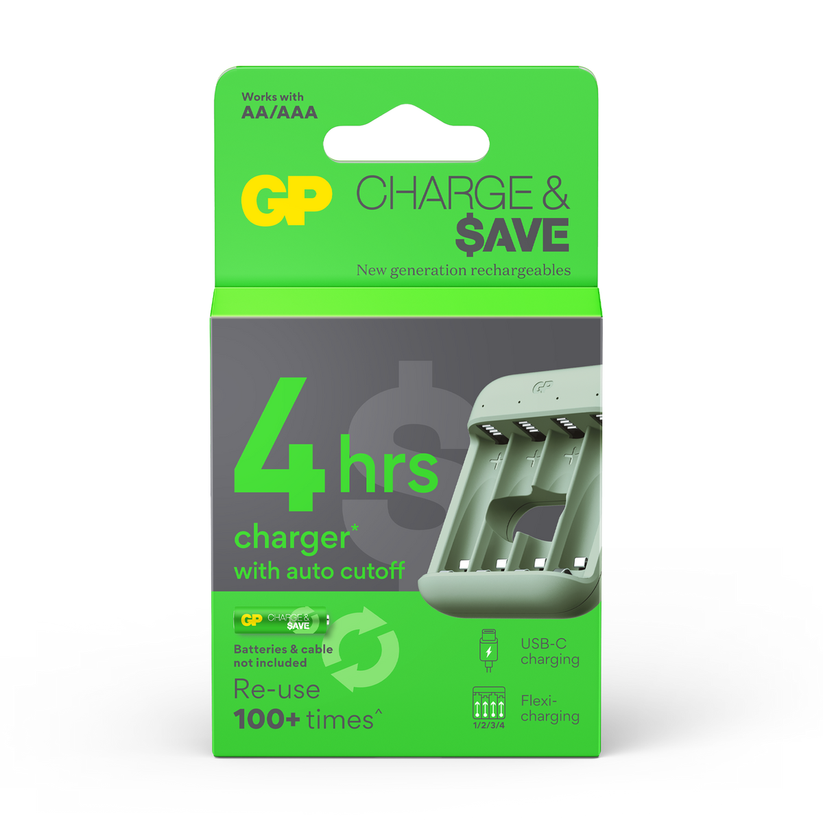 GP Charge & $ave 4-slot E422 NiMH Battery Charger | GP Batteries HK