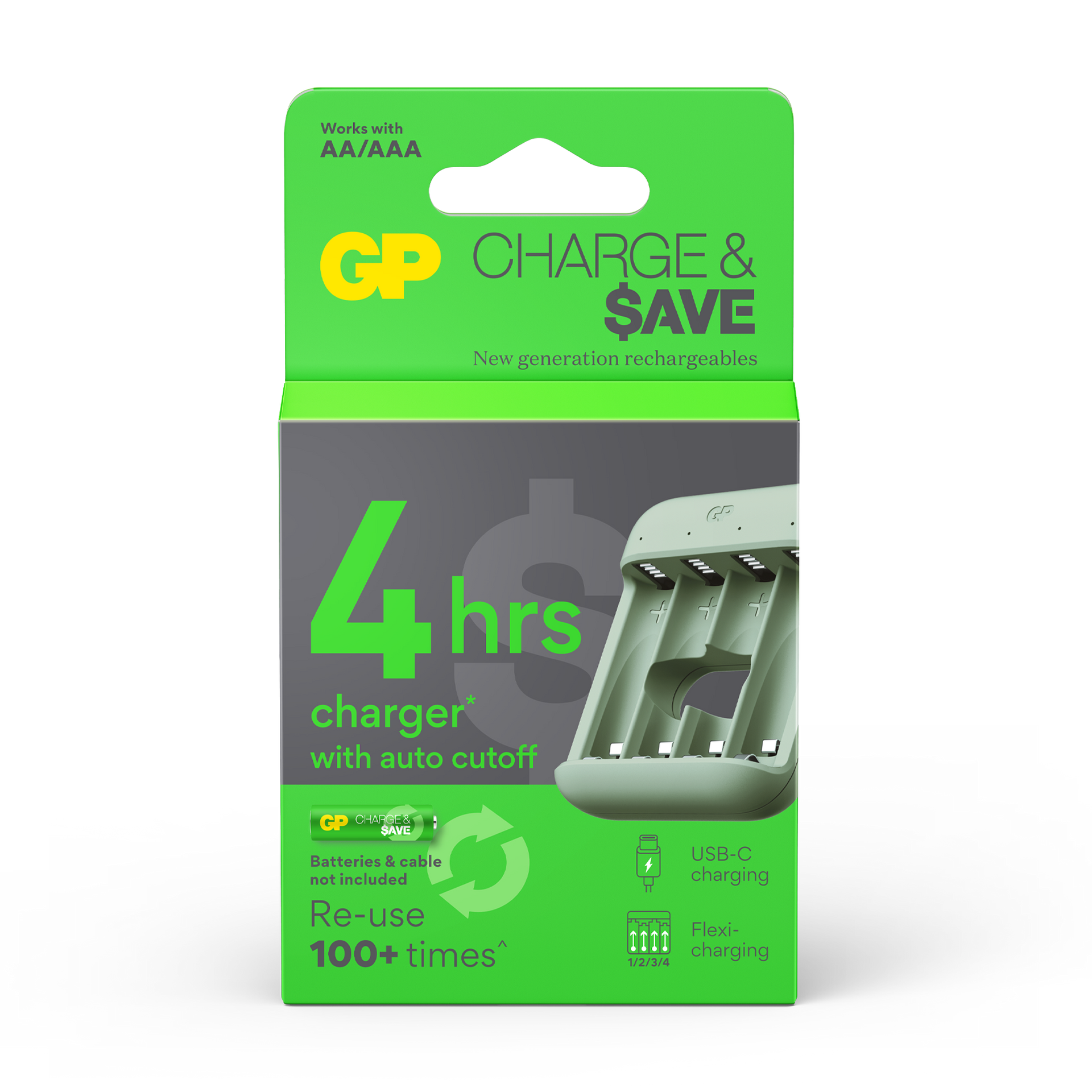 GP Charge & $ave 4-slot E422 NiMH Battery Charger | GP Batteries HK